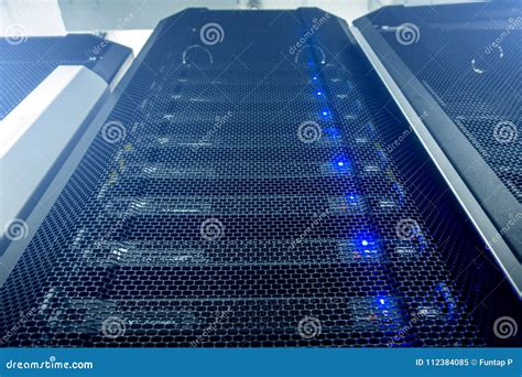 Modern Supercomputers In Computational Data Center Stock Image Image