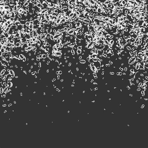 Premium Vector Falling Numbers Math Study Concept With Flying