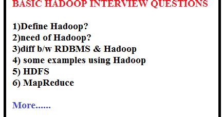 Learnprograming Byluckysir Basic Hadoop Interview Questions
