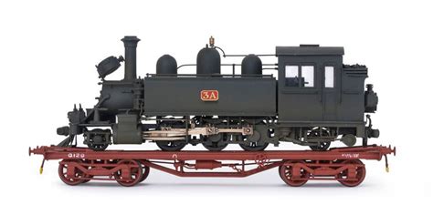 Puffing Billy Tank Locomotive On Unique Transporter Wagon Railway Trains And Trams Toys