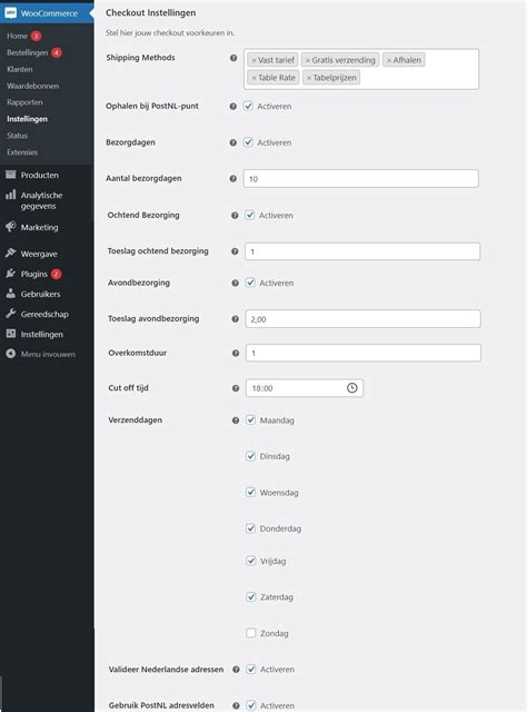 Postnl Woocommerce Manual