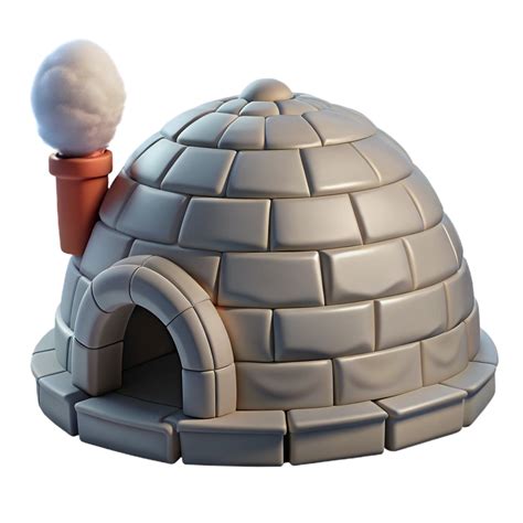 Elegant Classic Igloo With Smoke Rising From Chimney Cutout Exclusive