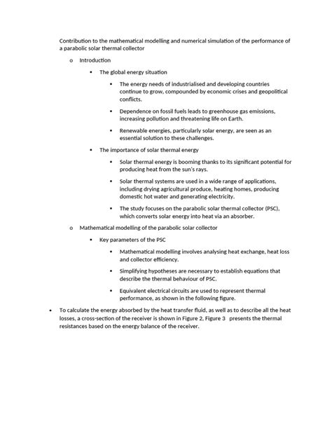 Presentation Contribution To The Mathematical Modelling And Numerical
