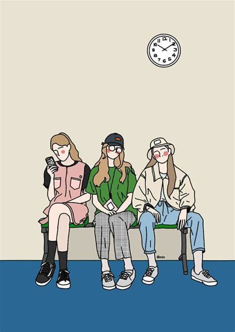 Mingubangukimmin6252s Style 오랜만에일러스트레이션♡ 그림일러스트덴스덴스스튜디오바나나모델여름여름코디반팔반팔코디일러스트레