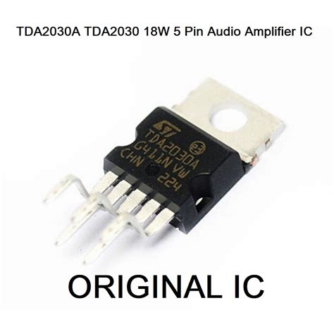 Tda2030a Tda2030 18w 5 Pin Audio Amplifier Ic To 220 Package Tda 2030