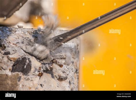 Power Chisel Splinter Off Rocks And Stones Stock Photo Alamy