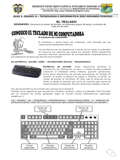 Guia 1 Sexto Segundo Periodo Tecnologia E Informatica 2022 Pdf