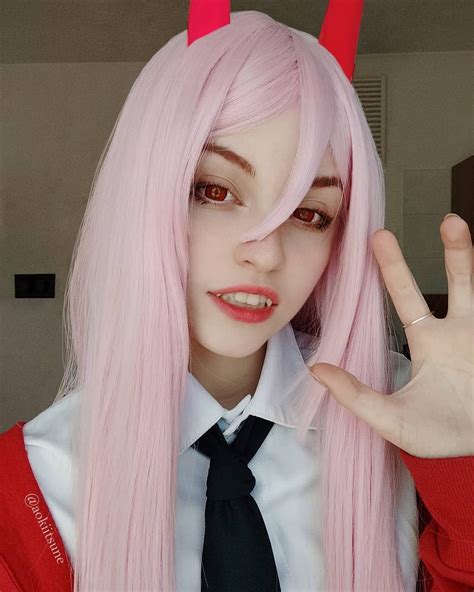 Power Cosplay From Chainsaw Man Cosplay Cosplayer Wig Cute Kawaii Powercosplay