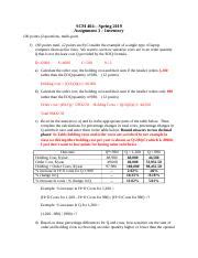 SCM Assignment Docx SCM Spring Assignment Inventory Points