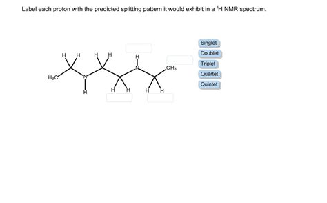 Solved Label Each Proton With The Predicted Splitting