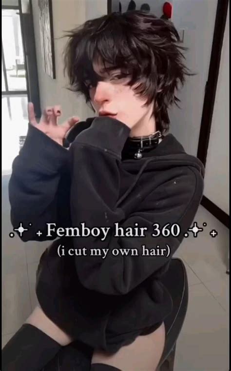 Femboy Hair 360 In 2025 Fem Boys Messy Hair Tutorial Femboy