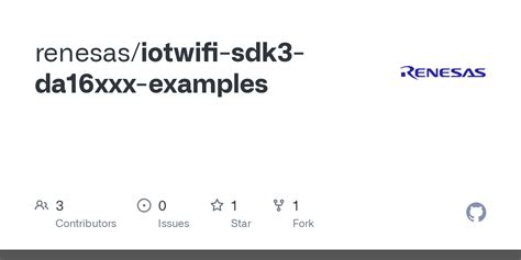 github renesas iotwifi sdk3 da16xxx examples