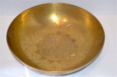 Chinese Brass Serving Bowl