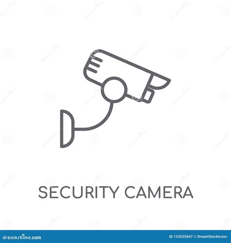 Security Camera Linear Icon Modern Outline Security Camera Logo Stock Vector Illustration Of