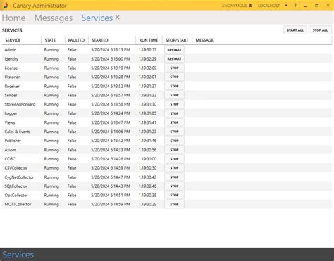 Using The Canary Admin Client Version 24 Getting Started Canary
