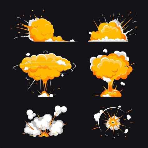 Explosions De Bombes Feu Fumée Flash Dexplosion De Dynamite