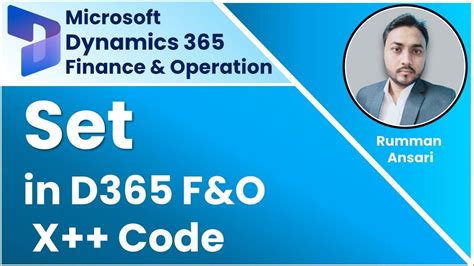 Set In D365 Fando X Code Youtube