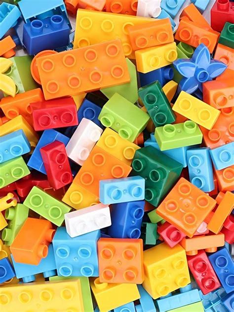 Blocos De Construção Em Tamanho Grande Para Crianças Empilhados E Em Embalagem A Granel Diy
