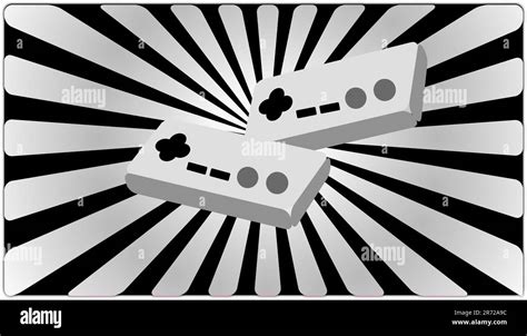 Black Retro Hipster Antique Old Antique Game Joystick For The Attachment With Rounded