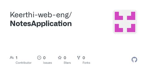 GitHub Keerthi Web Eng NotesApplication