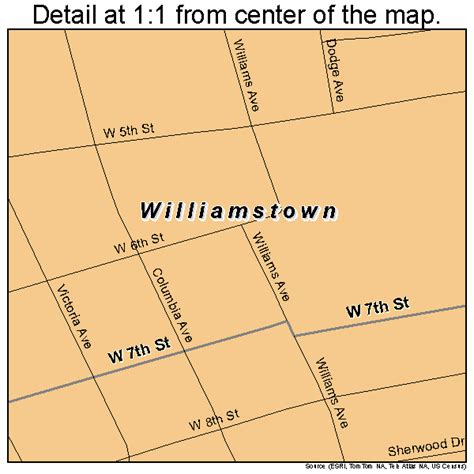Williamstown West Virginia Street Map 5487556