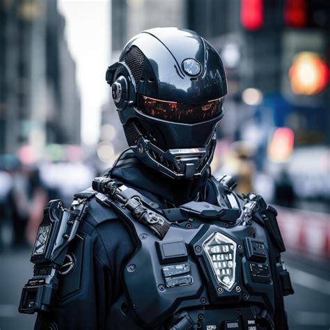 Premium Ai Image Robot Police And Security