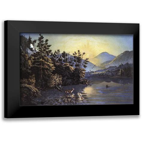 Currier And Ives 18x13 Black Modern Framed Museum Art Print Titled