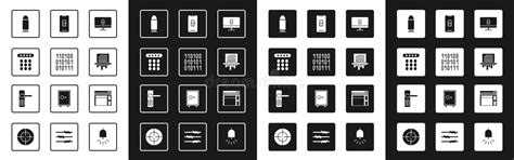 Set Lock On Computer Monitor Binary Code Password Protection Bullet Paper Shredder Mobile