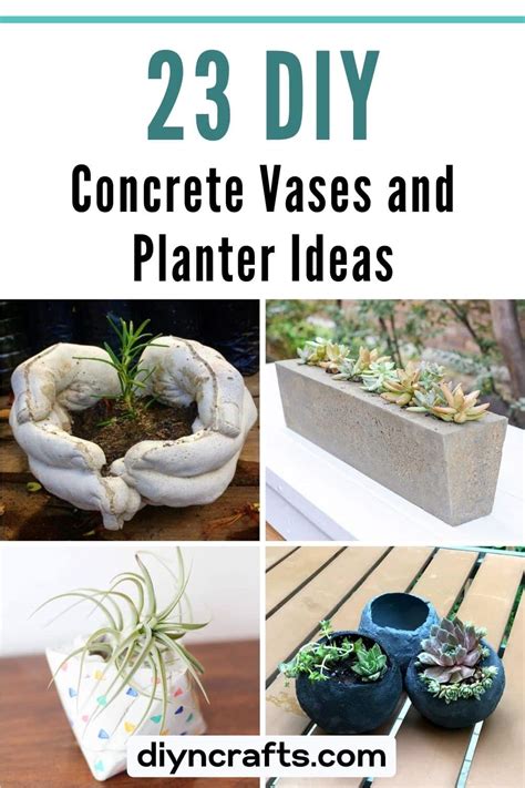 23 Diy Concrete Vases And Planter Ideas Diy And Crafts