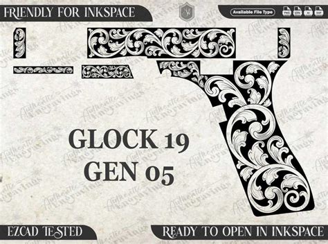Glock Gen Scroll Design Svg Laserdesign Laserwork Laserdesign