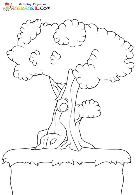 Раскраски Деревья Распечатать бесплатно