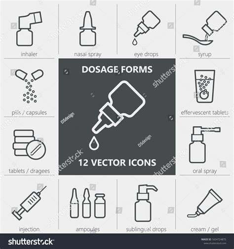 Dosage Forms Set Quality Vector Icons Stock Vector Royalty Free Dosage Forms Set Quality Vector Icons Stock Vector Royalty Free