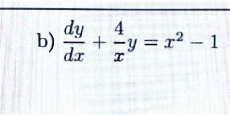 Solved Classify Each Of The Following Differential Equations
