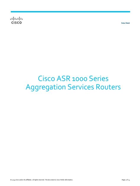 Cisco Asr 1000 Series Aggregation Services Routers Data Sheet Pdf