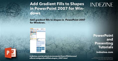 Add Gradient Fills To Shapes In Powerpoint 2007 For Windows