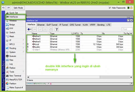 Cara Mengganti Nama Dan Disable Enable Interface Pada Mikrotik