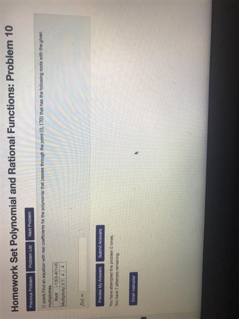 solved homework set polynomial and rational functions