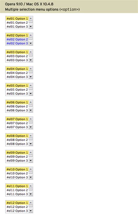 Styling Multiple Selection Menu Control Options Option Elements With Css 456 Berea Street