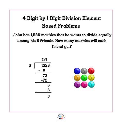 4 Digit By 1 Digit Division Word Problems Free Worksheets
