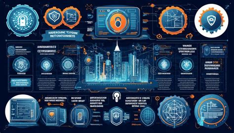 A Visually Striking 3d Infographic Showcasing Cybersecurity Concepts Featuring Modern