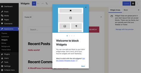 Wordpress 58 Beta 1 Released New Blocks New Widgets Screen And