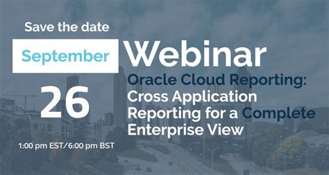 Splashbi On Linkedin Webinar Oracle Cloud Reporting Cross Application Reporting For A…