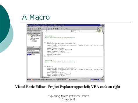 Exploring Microsoft Excel Chapter 8 Automating Repetitive Tasks