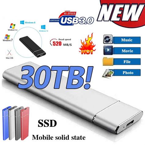 휴대용 Ssd 고속 외장 하드 디스크 Usb31 인터페이스 노트북 및 맥용 모바일 솔리드 스테이트 하드 드라이브 1tb