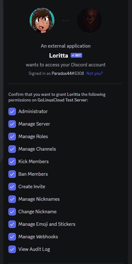How To Add Loritta Bot On Discord Step By Step Golinuxcloud