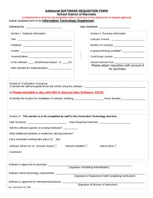 Additional SOFTWARE REQUISITION Images Pcmac Doc Template PdfFiller