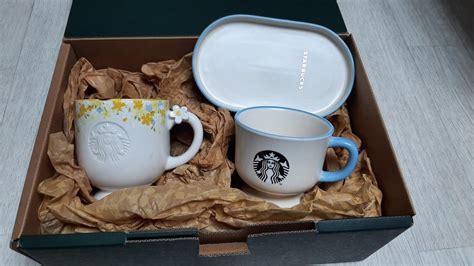 스타벅스세라믹 블루머그앤소서 헬로마켓