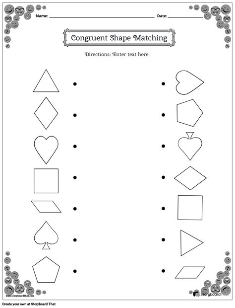 Printable Congruent Shapes Worksheets Geometry Templates Worksheets Library