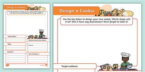 Design Your Own Cookie Activity Sheet Teacher Made