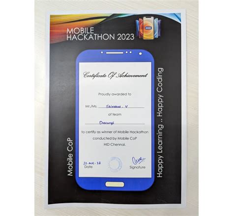 Hackathon Flutter Mobiledevelopment Shivakar Vijayakumar